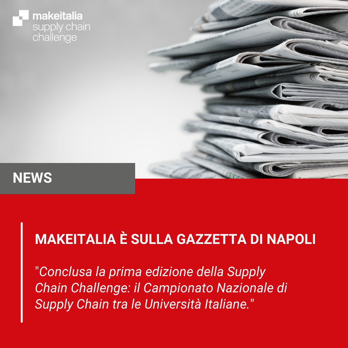 Concluded the first edition of the Supply Chain Challenge Concluded the first edition of the Supply Chain Challenge